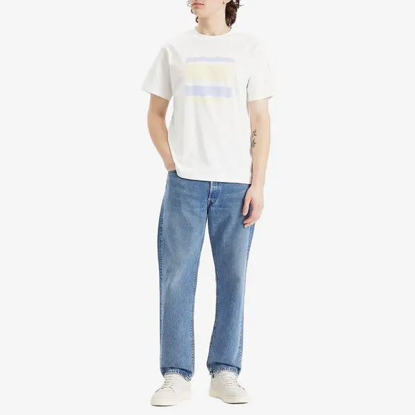 A.p.c. Malone Wave Print T-shirt - White/yellow