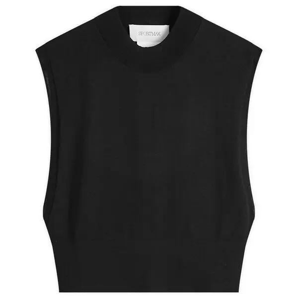 Sportmax Quatto Knitted Vest Top - Black