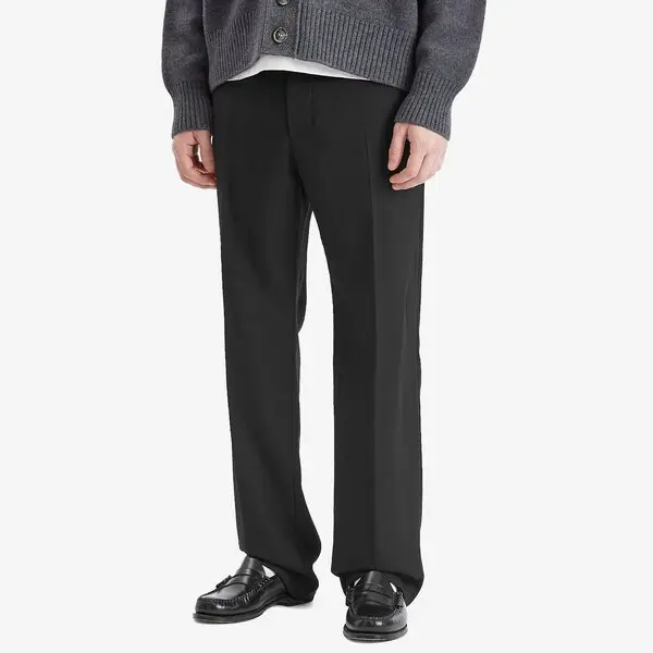 Ami Straight Fit Wool Gabardine Trousers