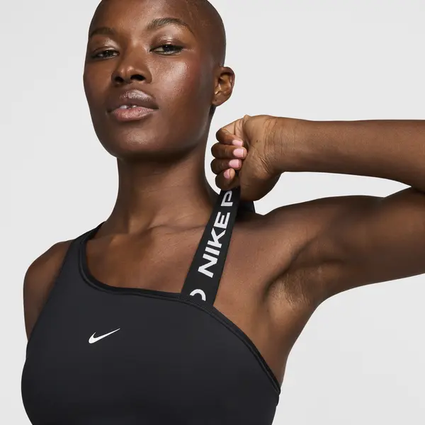 Nike Pro Swoosh Asymmetrical Medium-support Padded Sports Bra