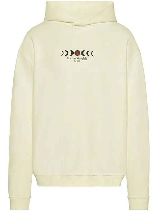 MAISON MARGIELA Logo-print Hoodie - Neutrals
