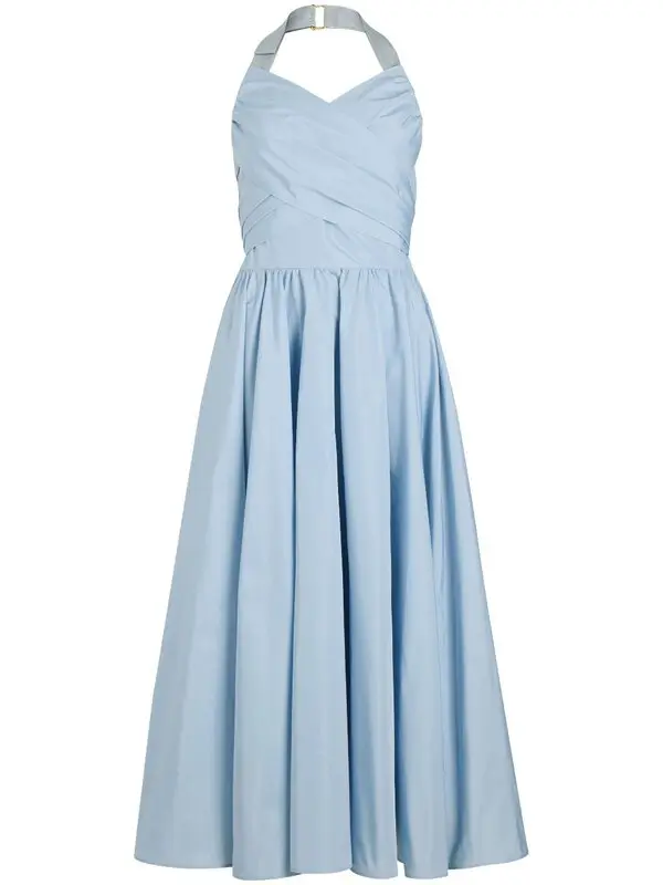 PATOU Halterneck Faille Maxi Dress