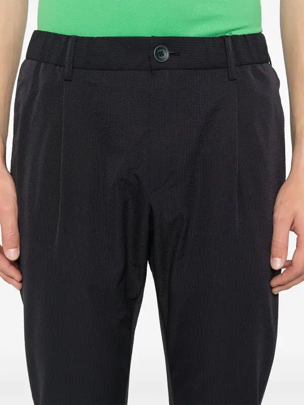 Herno Seersucker Trousers - Blue