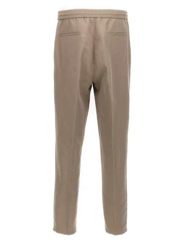 Brunello Cucinelli Linen Trousers - Brown