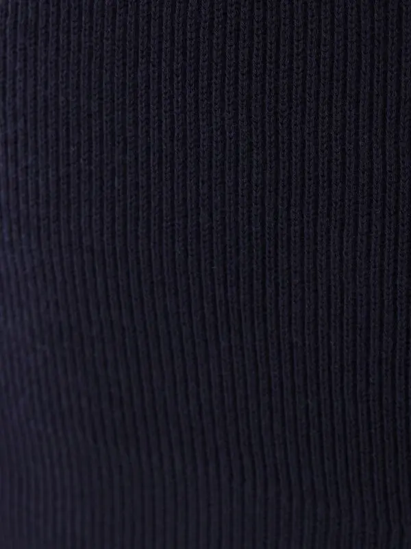 Brunello Cucinelli Ribbed-knit Polo Shirt - Blue