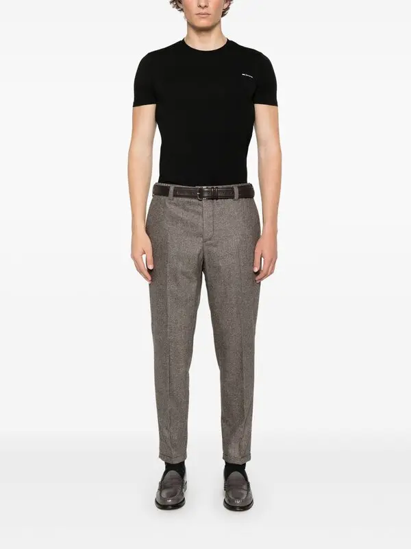 PT TORINO Herringbone-pattern Trousers