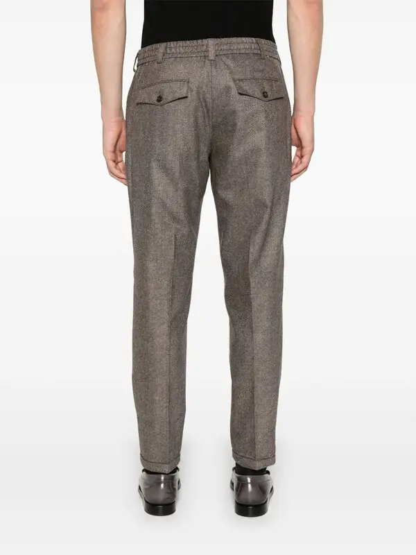 PT TORINO Herringbone-pattern Trousers