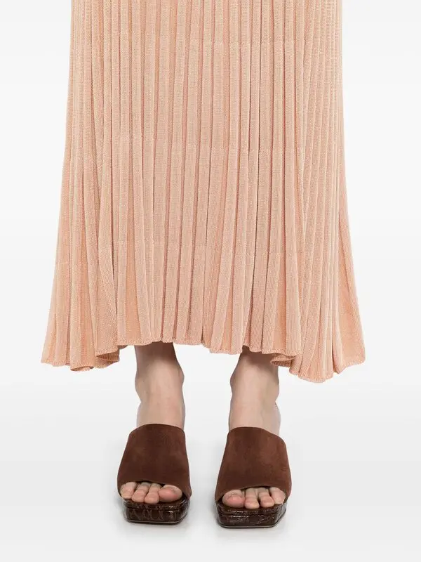 Zimmermann Pleated Midi Skirt - Neutrals