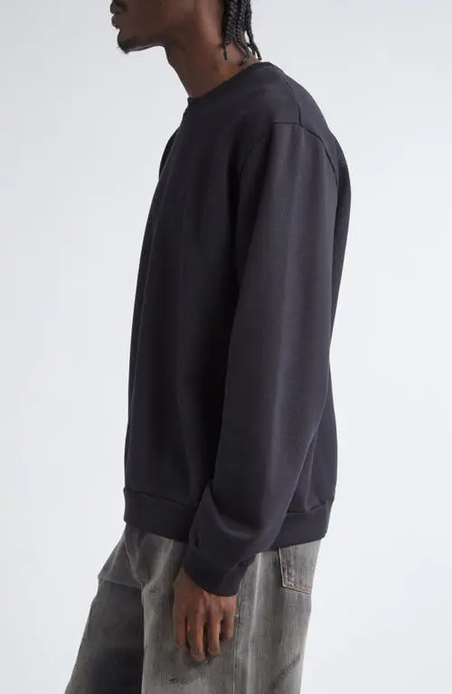 Acne Studios Embroidered Face Patch Fleece Sweatshirt - Black