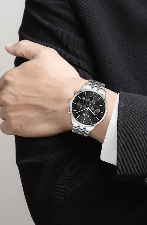 BOSS Avery Chronograph Bracelet Watch - Black
