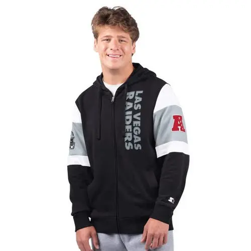 STARTER Las Vegas Raiders Full-zip Hoodie - Black