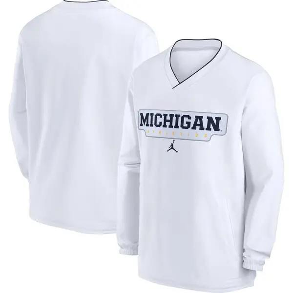 JORDAN BRAND Michigan Wolverines 2024 Sideline Pullover Windshirt