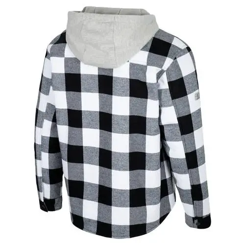 COLOSSEUM White Clemson Tigers Buffalo Plaid Full-zip Jacket