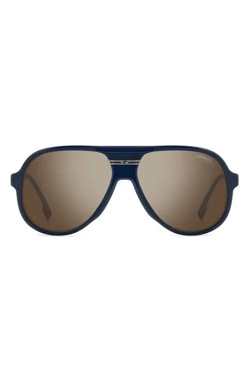Carrera Eyewear 59mm Pilot Sunglasses - Blue/ Silver Sp