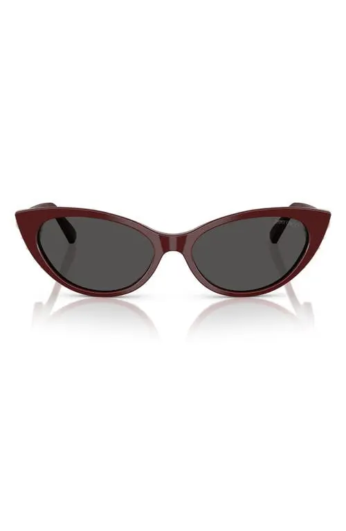 JIMMY CHOO 55mm Cat Eye Sunglasses - Red