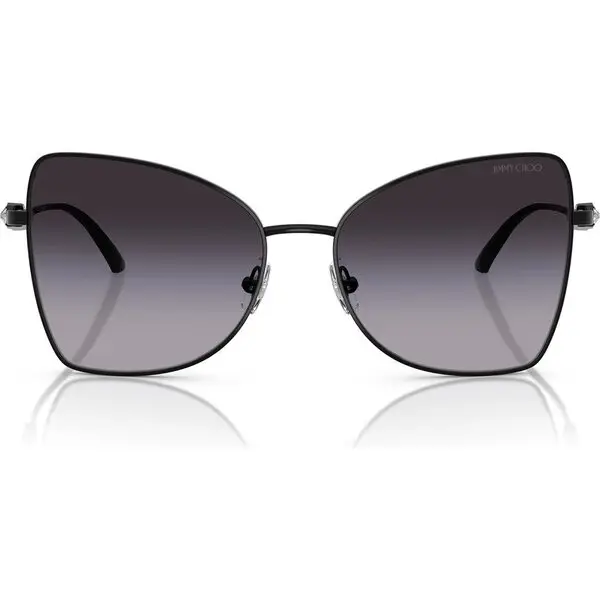 JIMMY CHOO 55mm Butterfly Sunglasses - Black