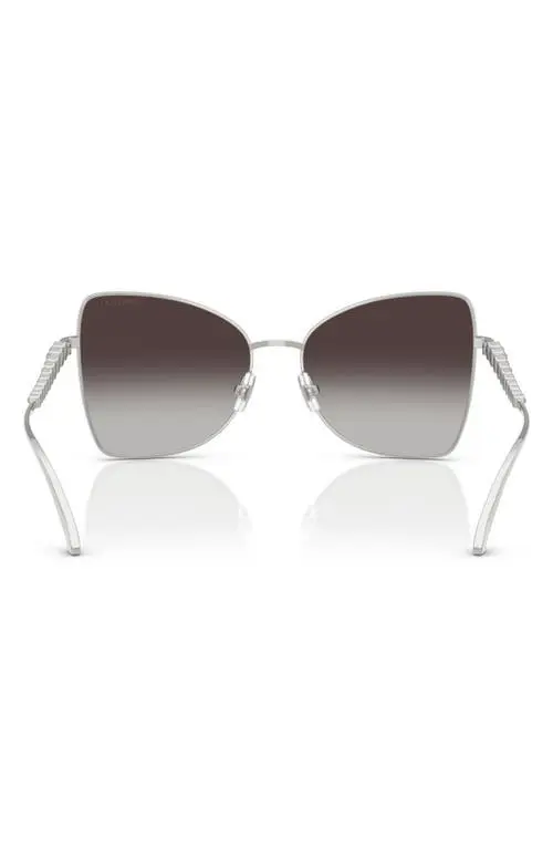 JIMMY CHOO 55mm Butterfly Sunglasses - Silver