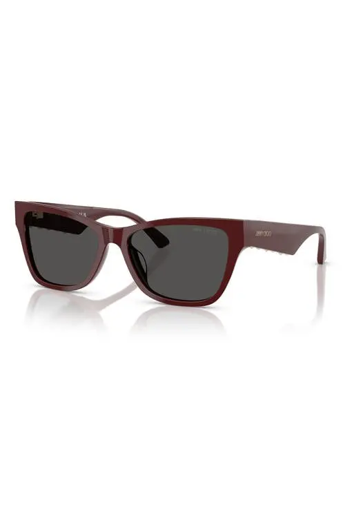 JIMMY CHOO 55mm Pillow Sunglasses - Red