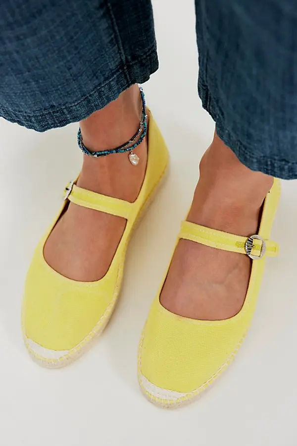 Free People Oasis Mary Jane Espadrilles - Sunkissed Yellow