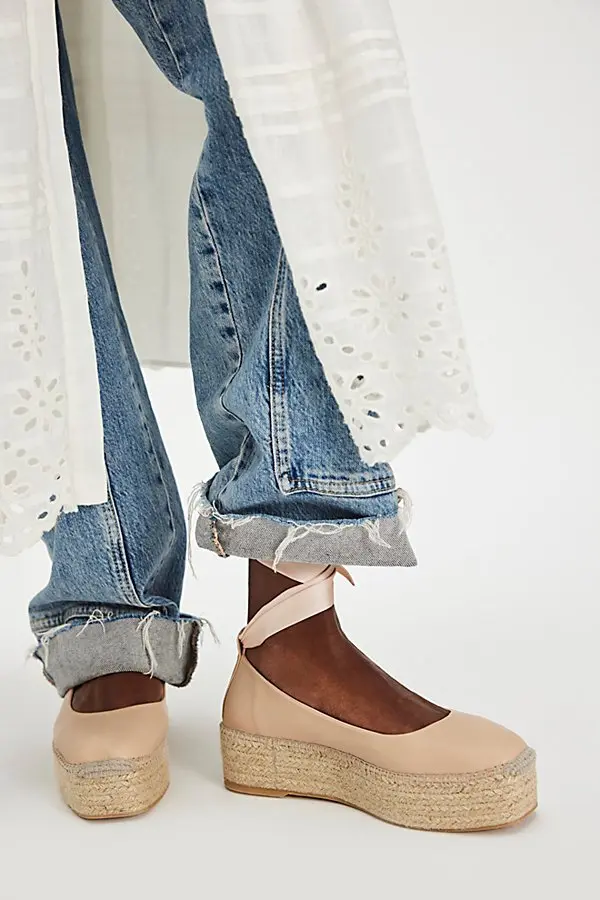 Free People Starboard Wrap Espadrilles - Light Tan