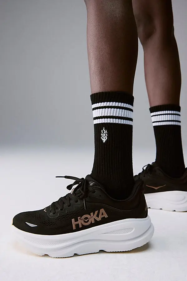 HOKA® Bondi 9 Sneakers - Black Daisy