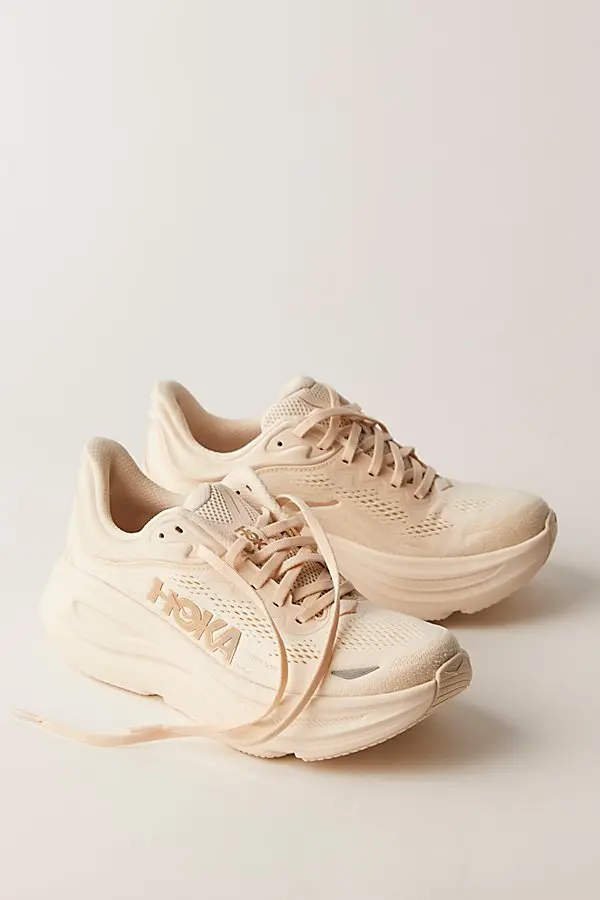 HOKA® Bondi 9 Sneakers - Cream