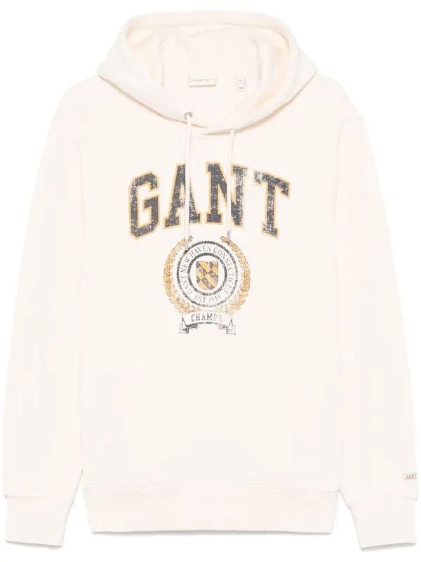 Gant Logo-print Hoodie - White