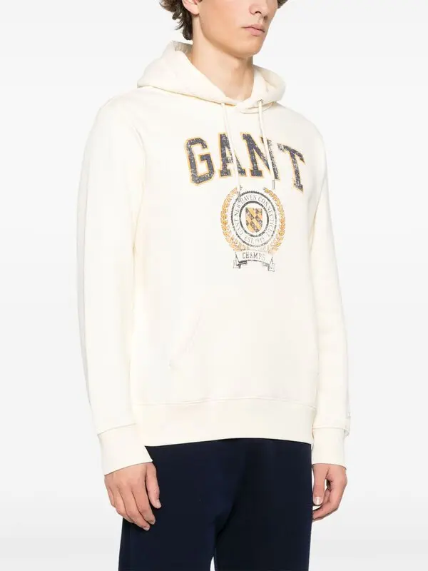 Gant Logo-print Hoodie - White