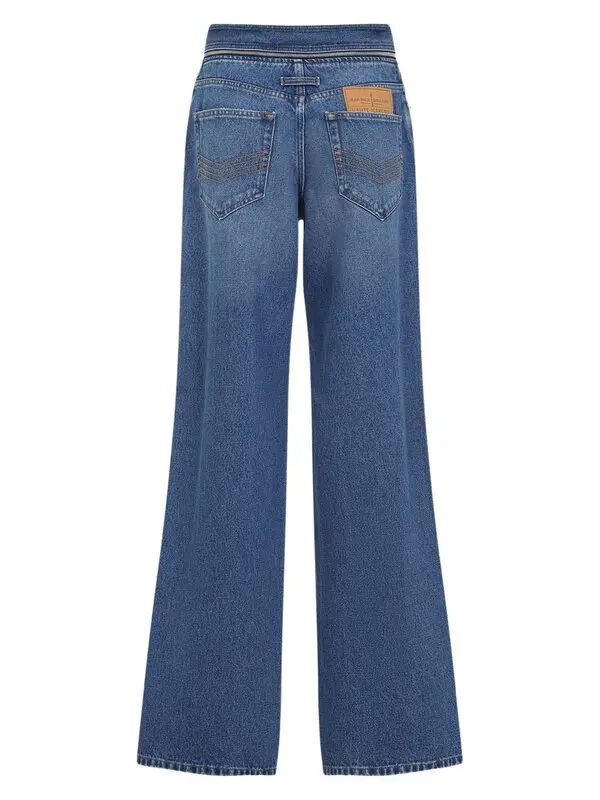 パンツ vintage JEAN PAUL GAULTIER super flare Jean Paul Gaultier Flared Jeans - Blue - 55% Off | Editorialist