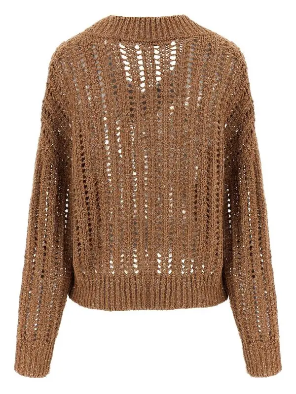 Brunello Cucinelli Net Jumper - Brown