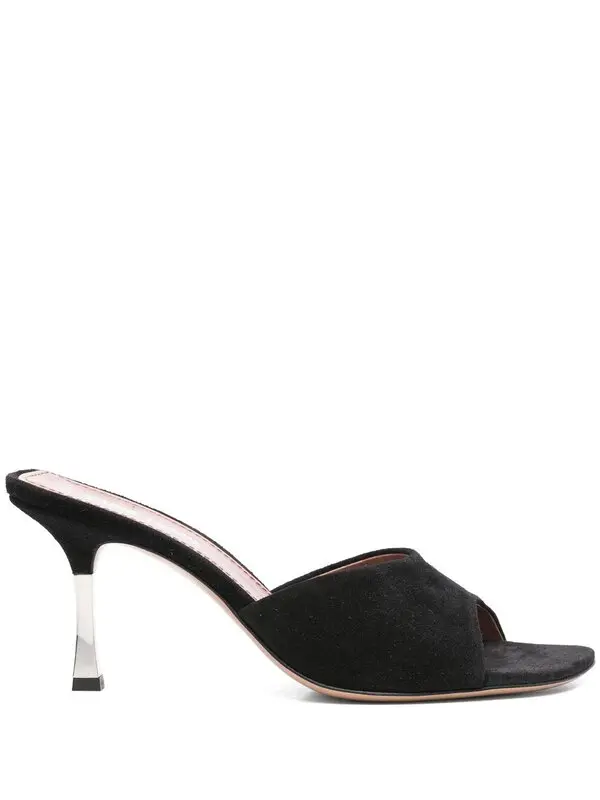 Paris Texas 75mm Lorena Mules - Black