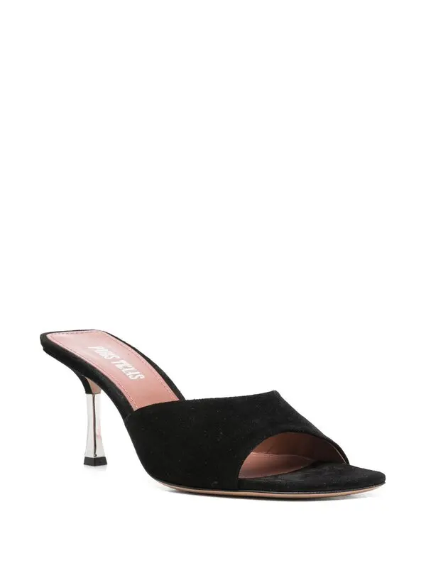 Paris Texas 75mm Lorena Mules - Black