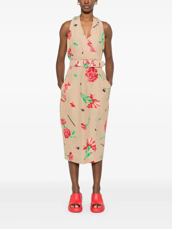 Moschino Belted Midi Dress