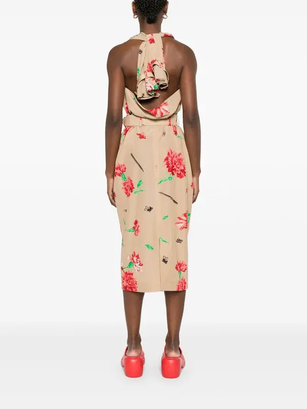 Moschino Belted Midi Dress