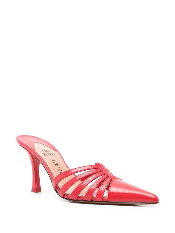 Paris Texas 85mm Nadia Mules - Red