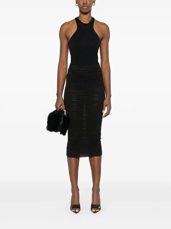 ANDREĀDAMO Fine Ribbed Tank Top - Black