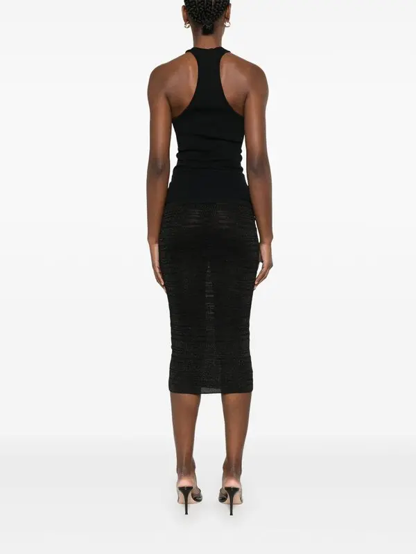 ANDREĀDAMO Fine Ribbed Tank Top - Black