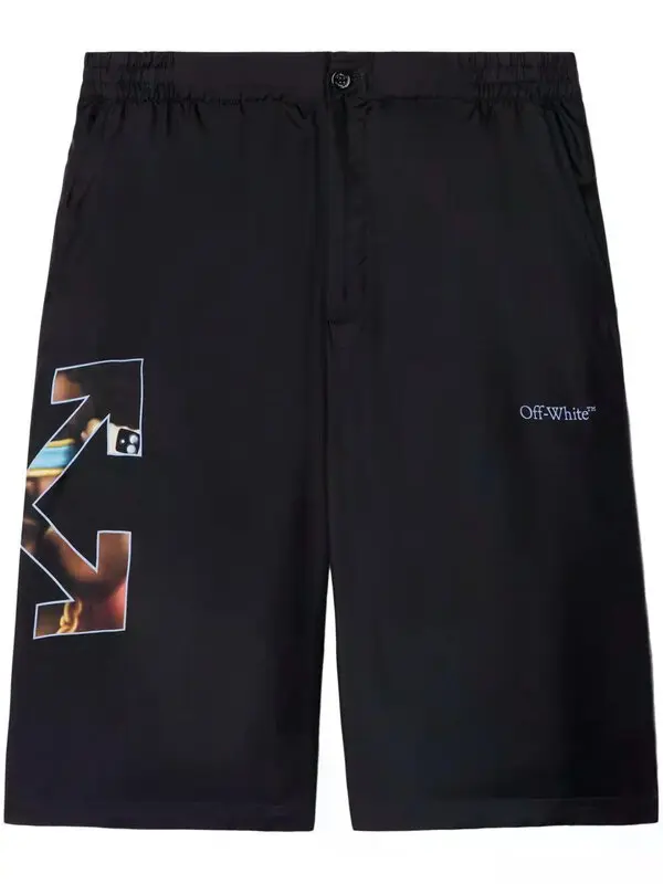 Off-White Barber Arrow Shorts - Black