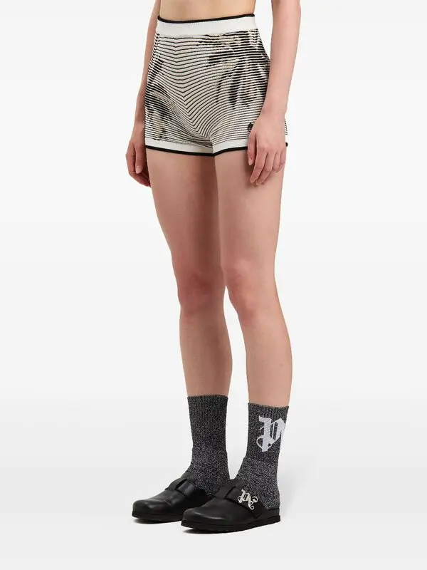 Palm Angels Palms Jacquard Knitted Shorts
