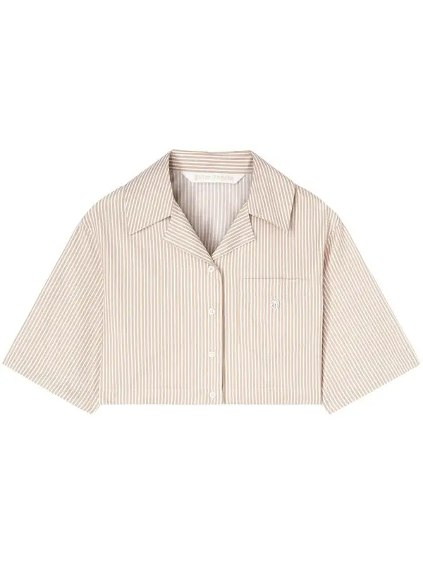 Palm Angels Logo Cropped Shirt