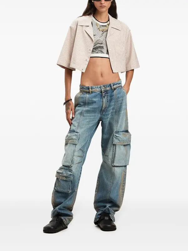 Palm Angels Logo Cropped Shirt