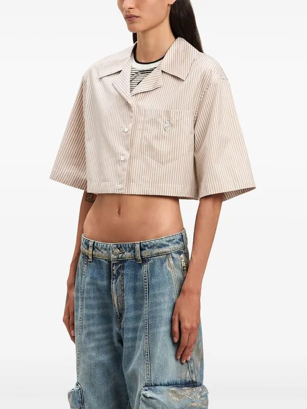 Palm Angels Logo Cropped Shirt