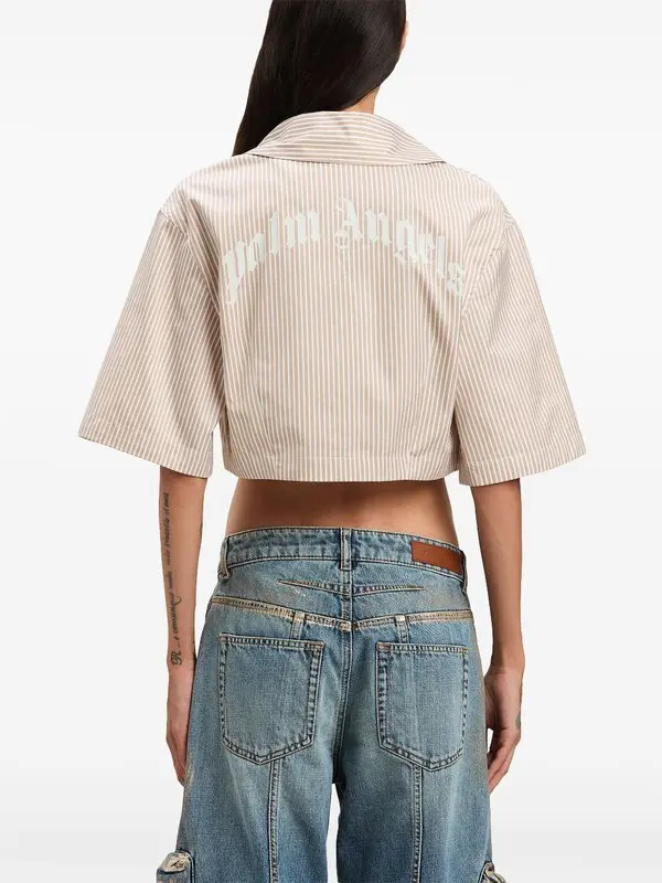 Palm Angels Logo Cropped Shirt