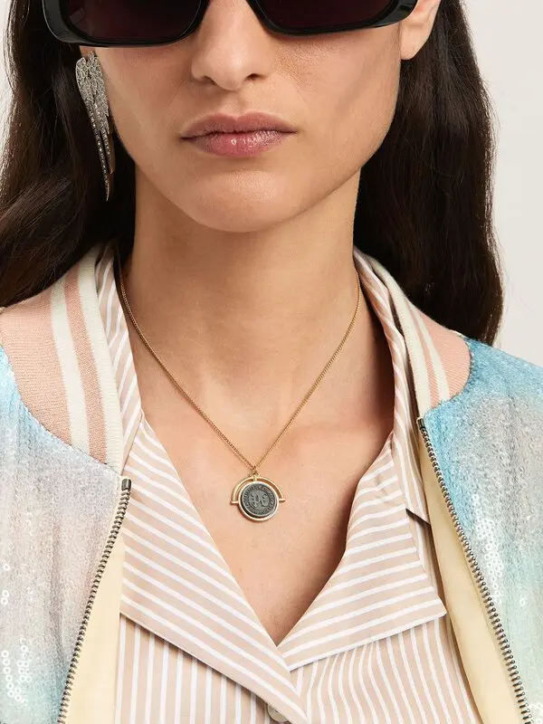 Palm Angels Stone Necklace - Gold