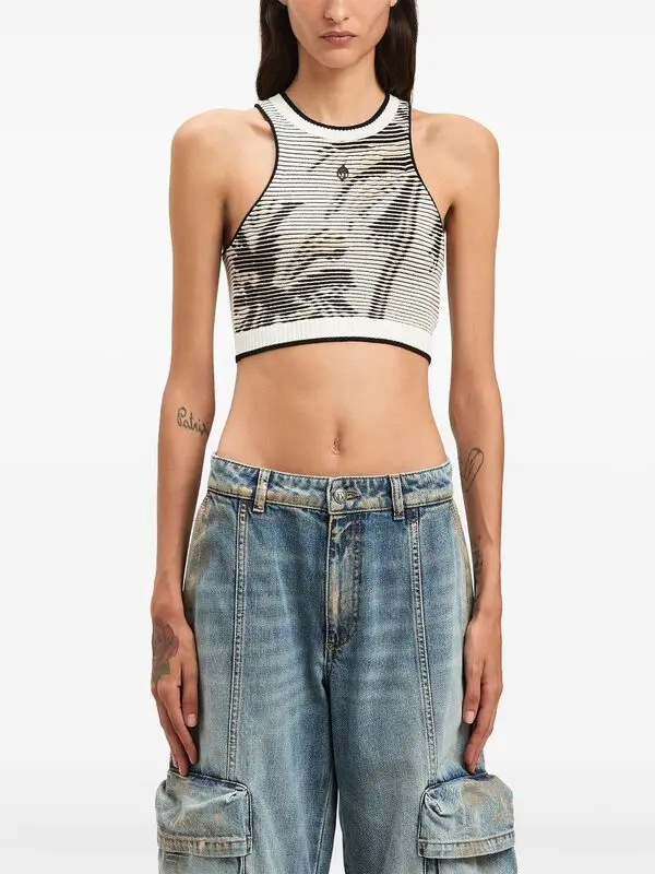 Palm Angels Jacquard Cropped Top
