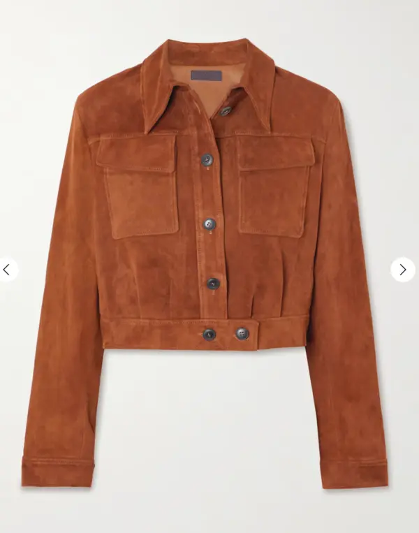 Stouls Léoncino Cropped Suede Jacket - Rust Orange