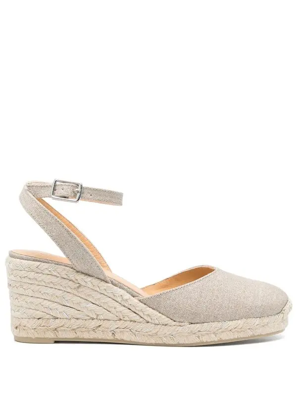 CastaÑer 80mm Cybil Espadrilles - Silver