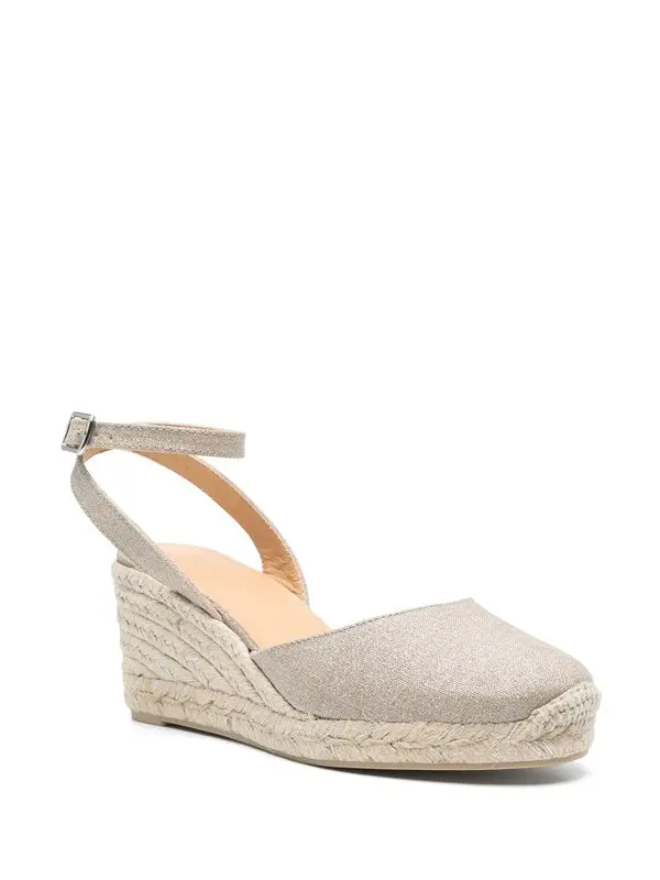 CastaÑer 80mm Cybil Espadrilles - Silver