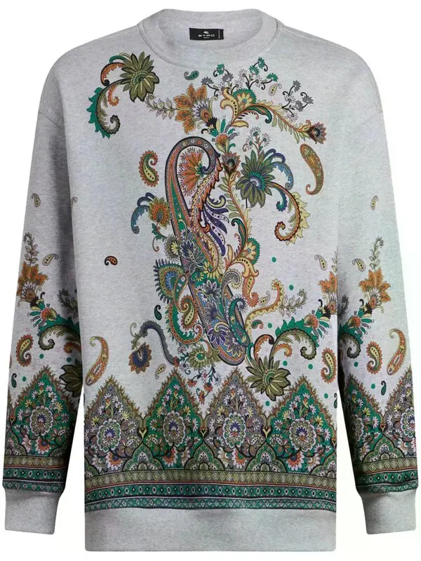 Etro Paisley-print Sweatshirt - Grey