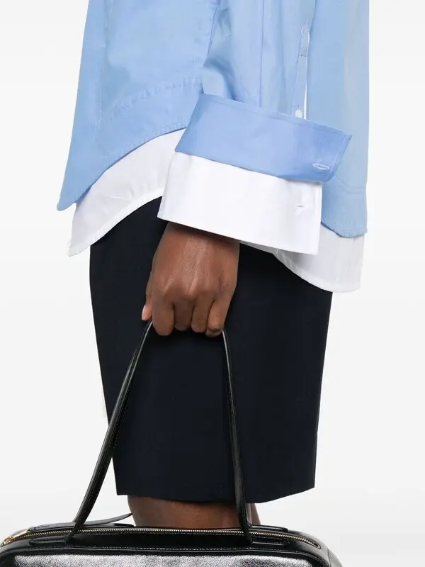 Victoria Beckham Double-layered Oxford Shirt - Blue